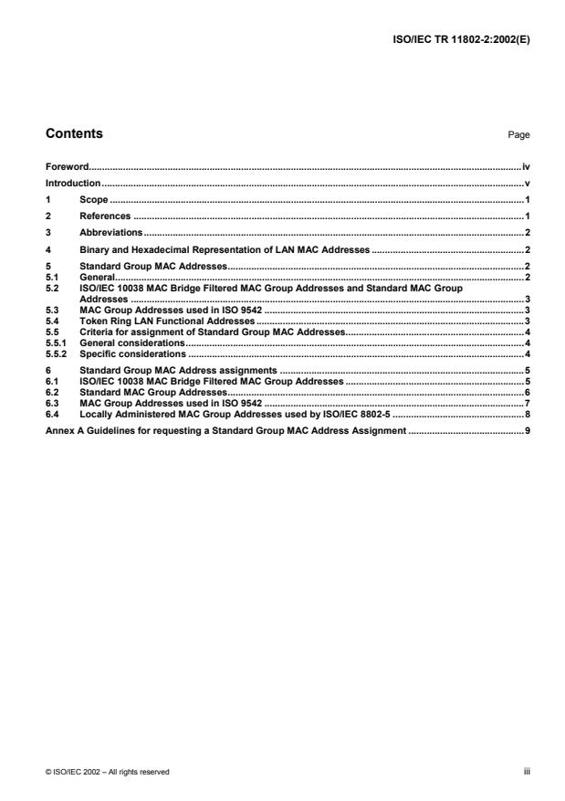 ISO/IEC TR 11802-2:2002 - Information technology — Telecommunications and information exchange