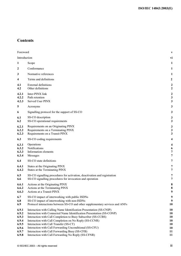 ISO/IEC 14843:2003 - Information technology — Telecommunications and information exchange between