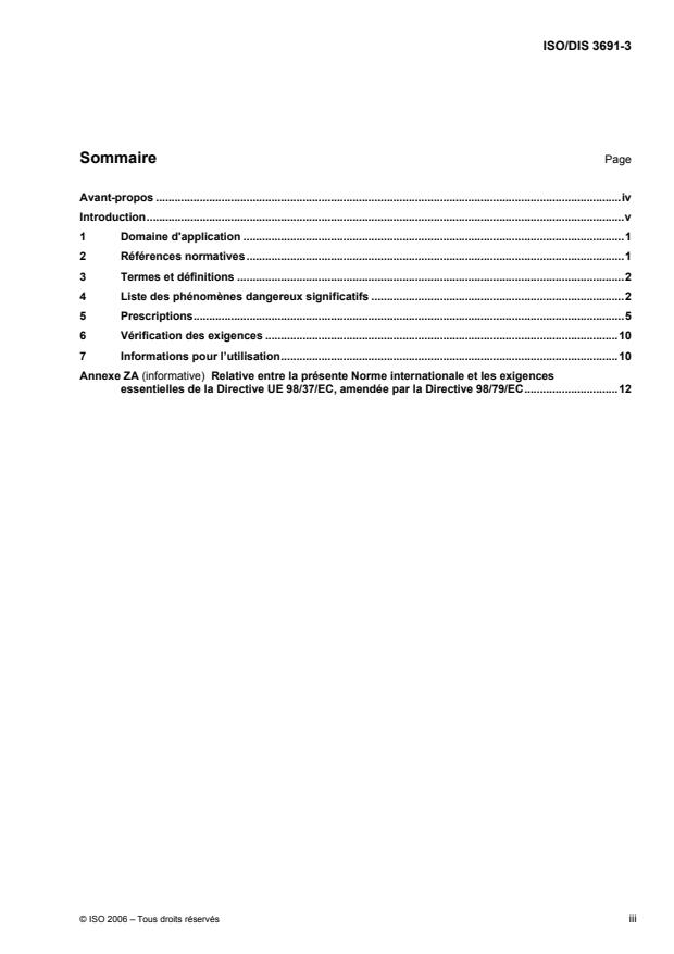 ISO/DIS 3691-3.2 - Industrial trucks -- Safety requirements and verification