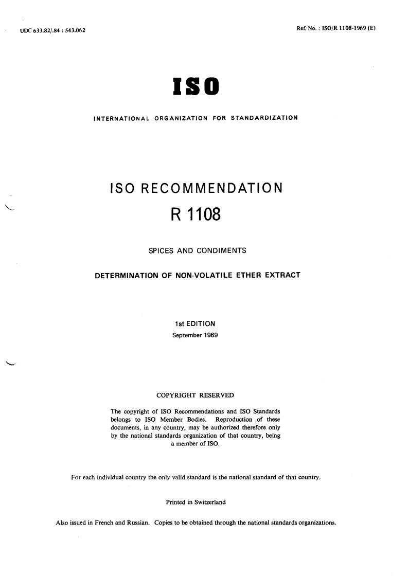 ISO/R 1108:1969 - Title missing - Legacy paper document
