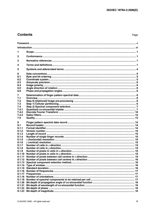ISO/IEC 19794-3:2006 - Information technology — Biometric data interchange formats — Part 3: Finger