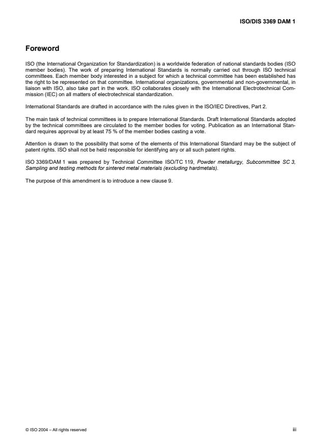 ISO 3369:1975/DAmd 1 - ISO 3369:1975/DAmd 1