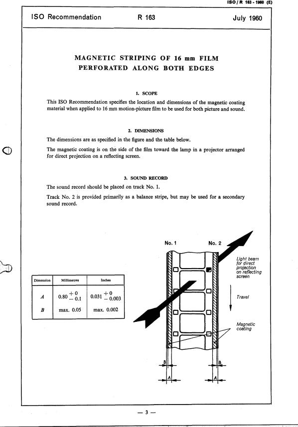 ISO/R 163:1960 - Withdrawal of ISO/R 163-1960