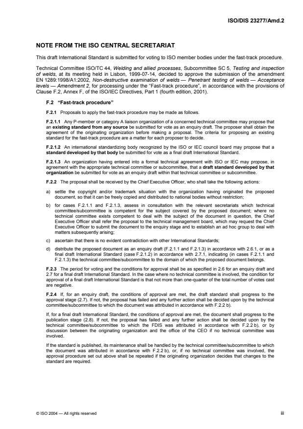 ISO 23277:2006/DAmd 2 - ISO 23277:2006/DAmd 2