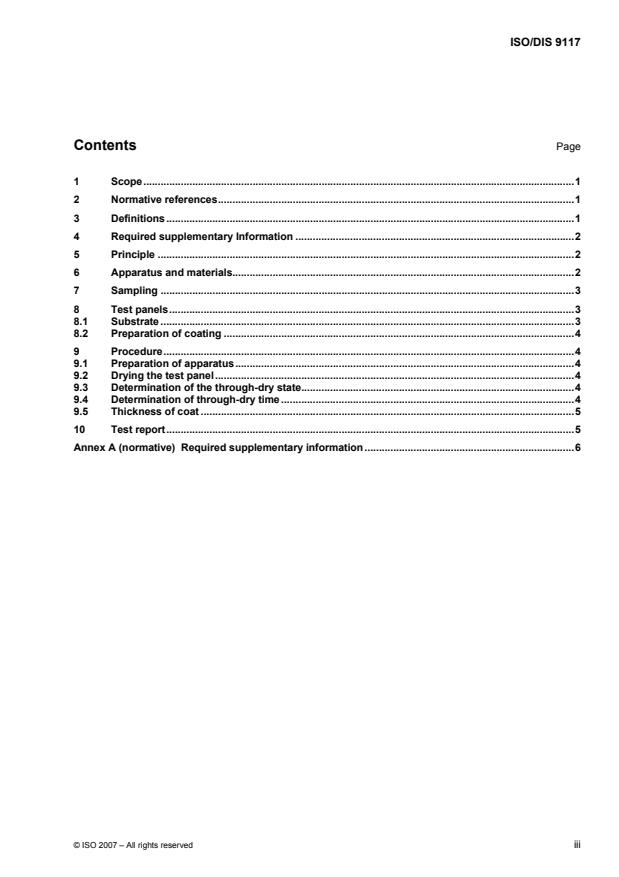 ISO/DIS 9117 - Paints and varnishes -- Determination of through-dry ...