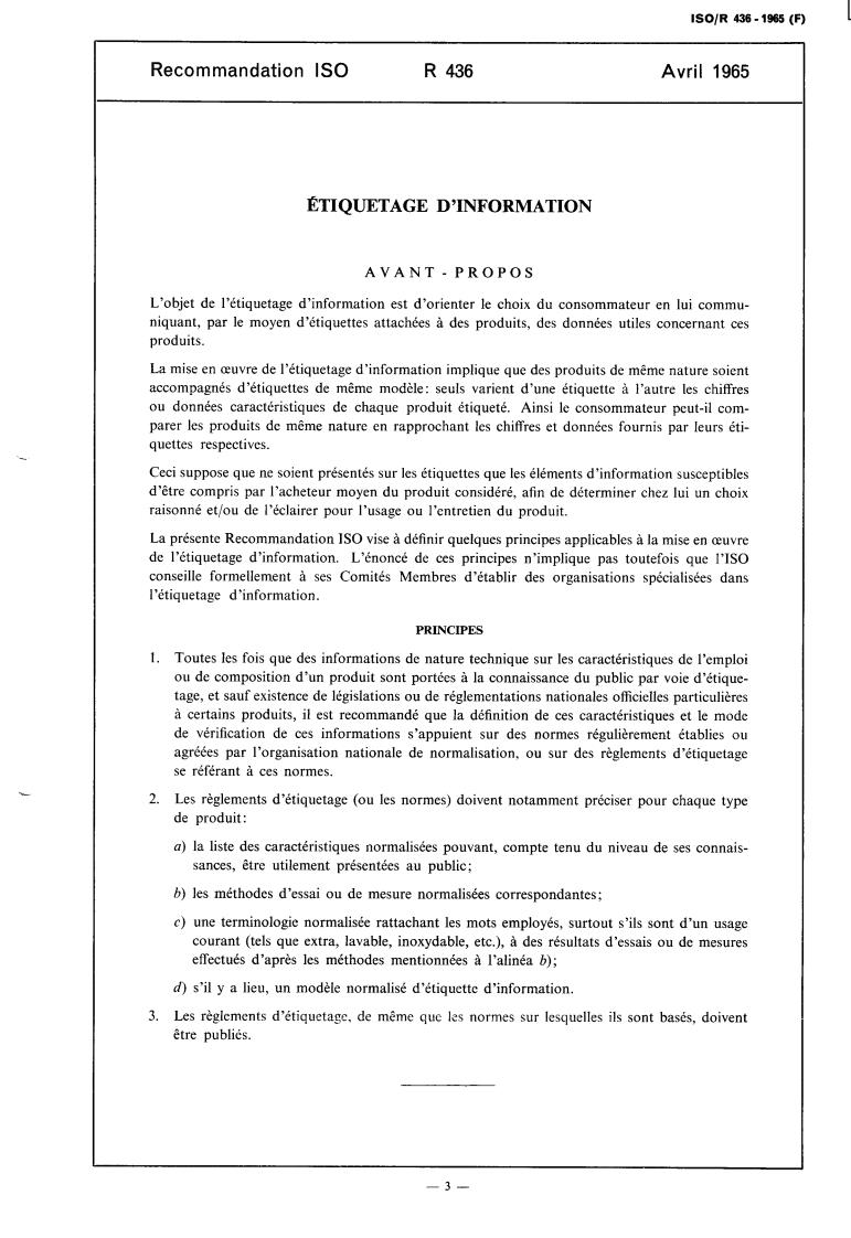 ISO/R 436:1965 - Withdrawal of ISO/R 436-1965