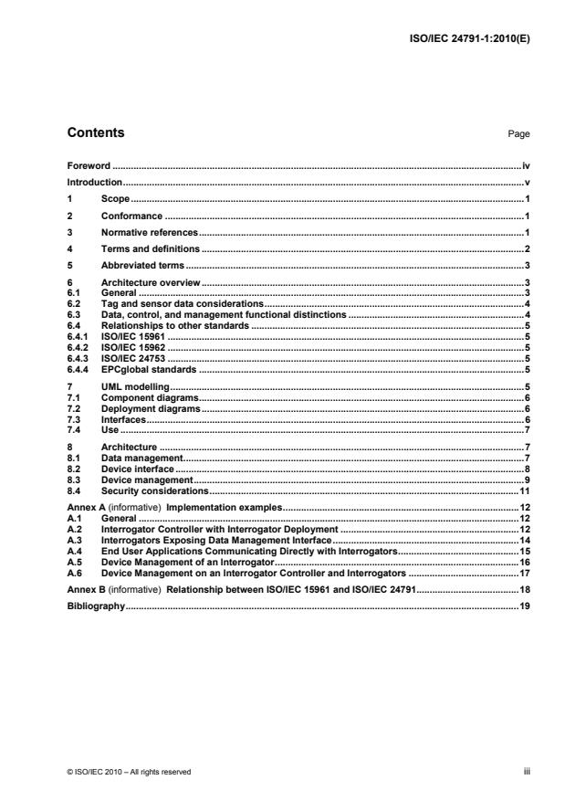 ISO/IEC 24791-1:2010 - Information technology — Radio frequency identification (RFID) for item