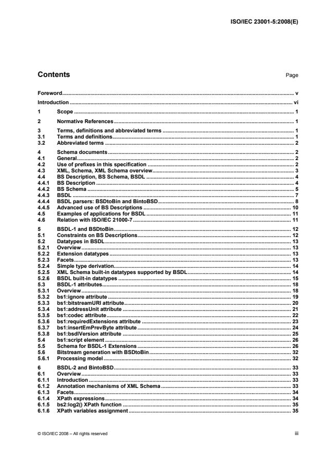 ISO/IEC 23001-5:2008 - Information technology — MPEG systems technologies — Part 5: Bitstream Syntax