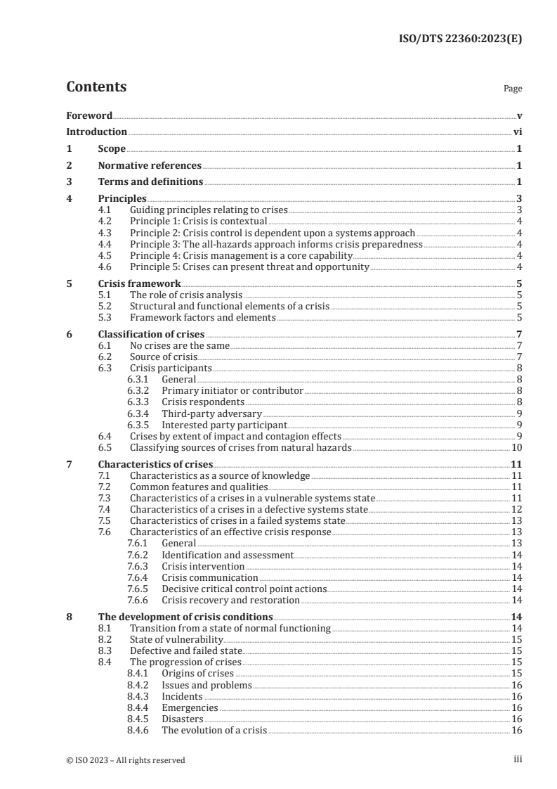 ISO/DTS 22360 - Security and resilience — Crisis management — Concepts ...