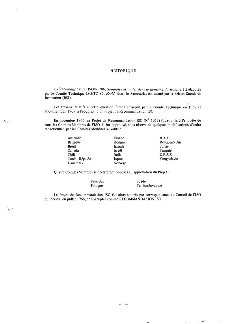 ISO/R 786:1968 Withdrawal Of ISO/R 786-1968