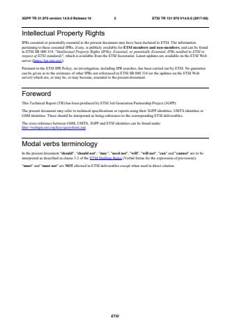 ETSI TR 131 970 V14.0.0 (2017-06) - Universal Mobile Telecommunications ...