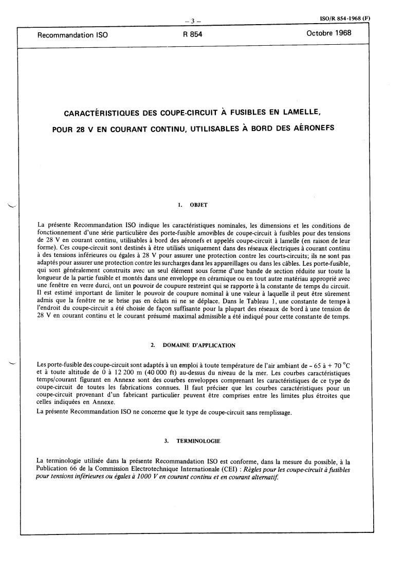 ISO/R 854:1968 - Withdrawal of ISO/R 854-1968