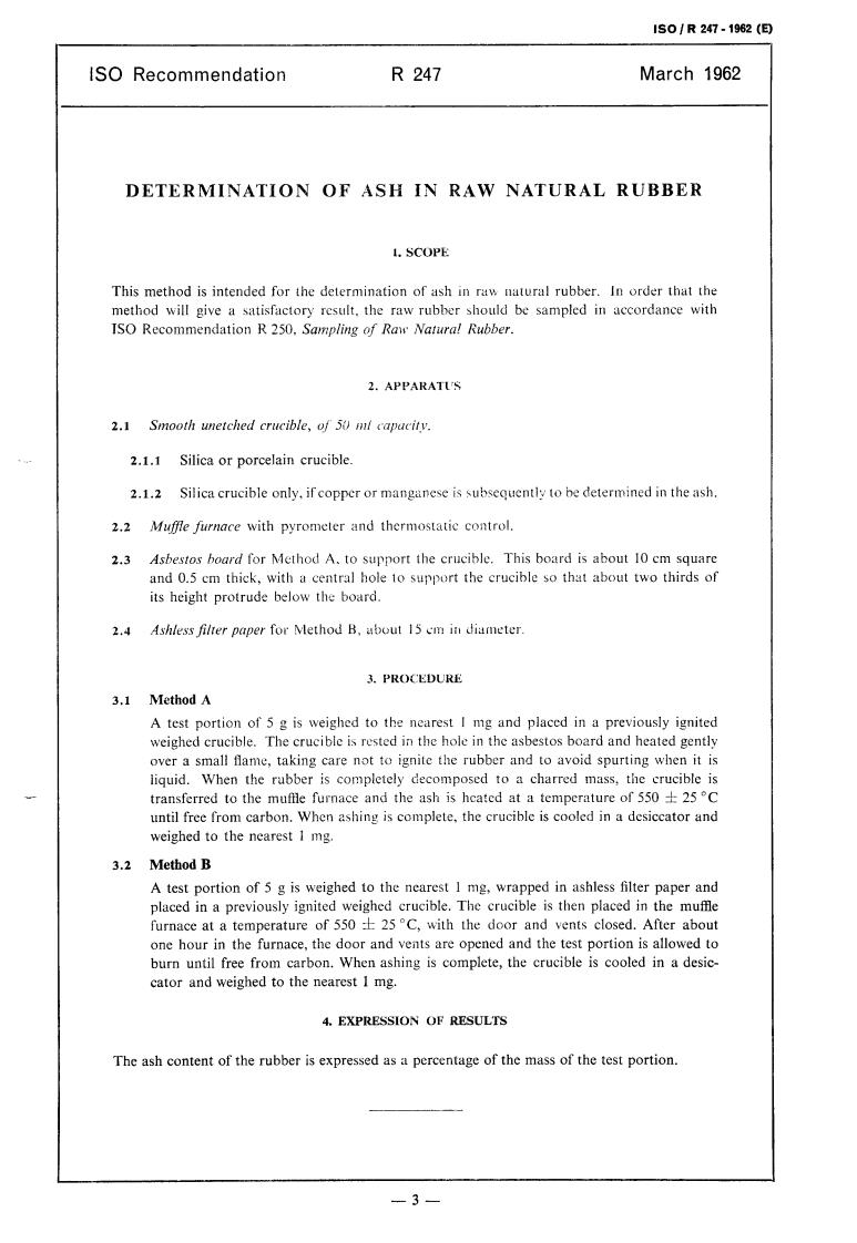 ISO/R 247:1962 - Title missing - Legacy paper document