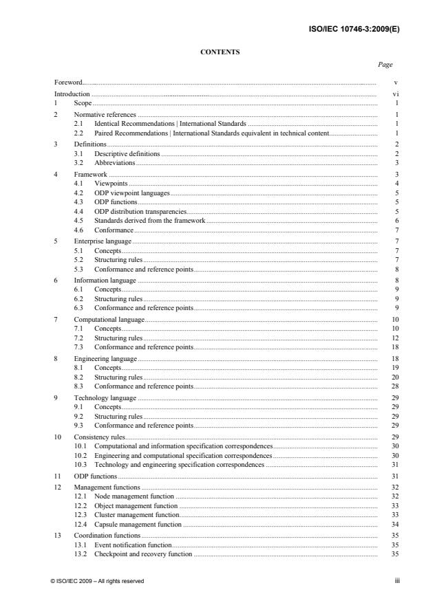 ISO/IEC 10746-3:2009 - Information technology — Open distributed processing — Reference model: