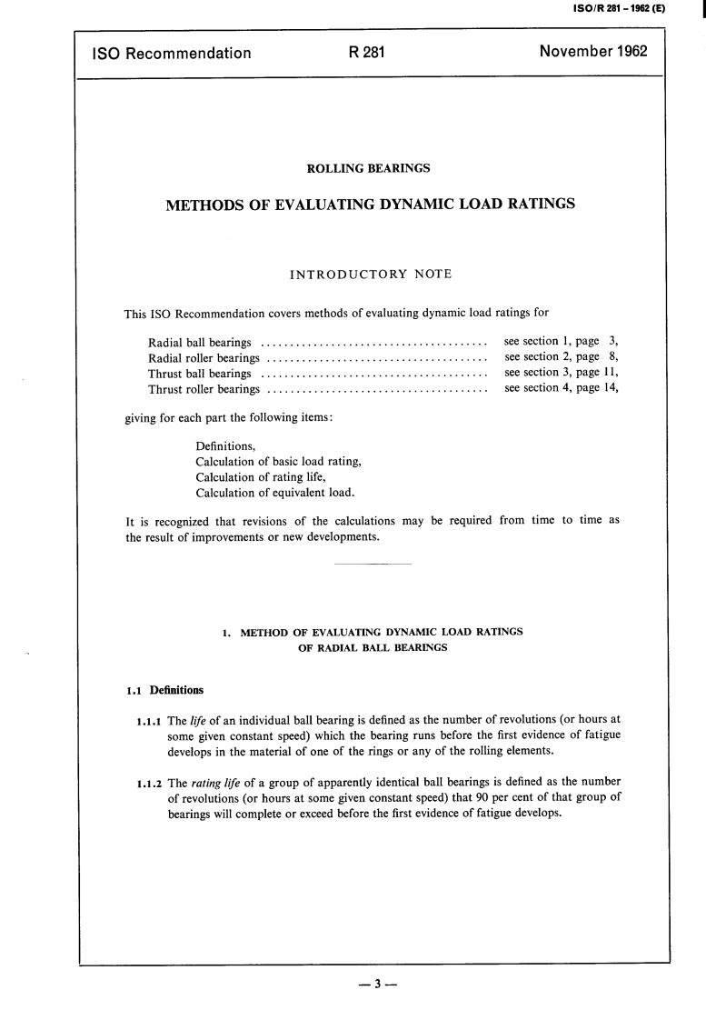 ISO/R 281:1962 - Title missing - Legacy paper document