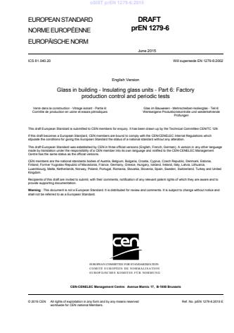 EN 1279-6:2018 - Glass in building - Insulating glass units - Part 6 ...