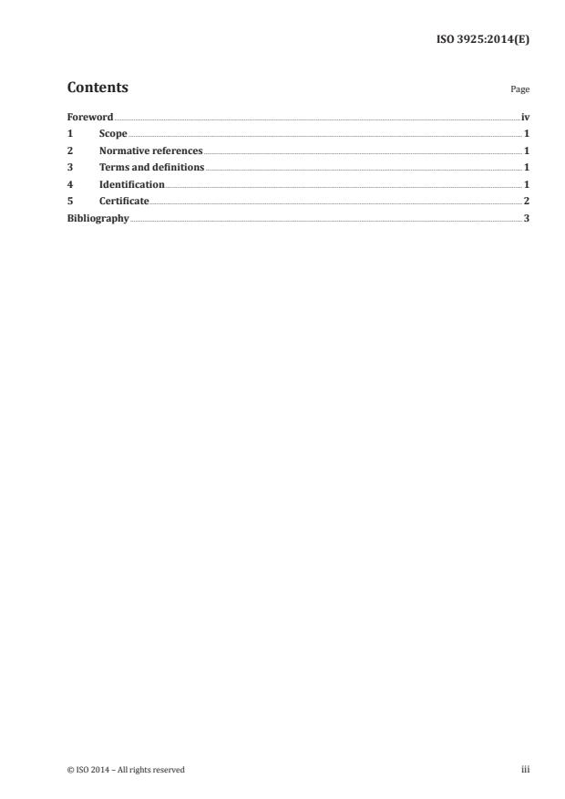 ISO 3925:2014 - Unsealed radioactive substances — Identification and documentation
