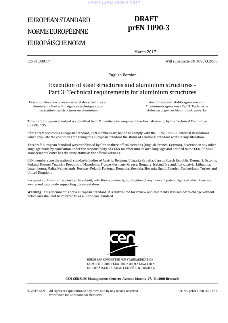 EN 1090-3:2019 - Execution of steel structures and aluminium structures ...