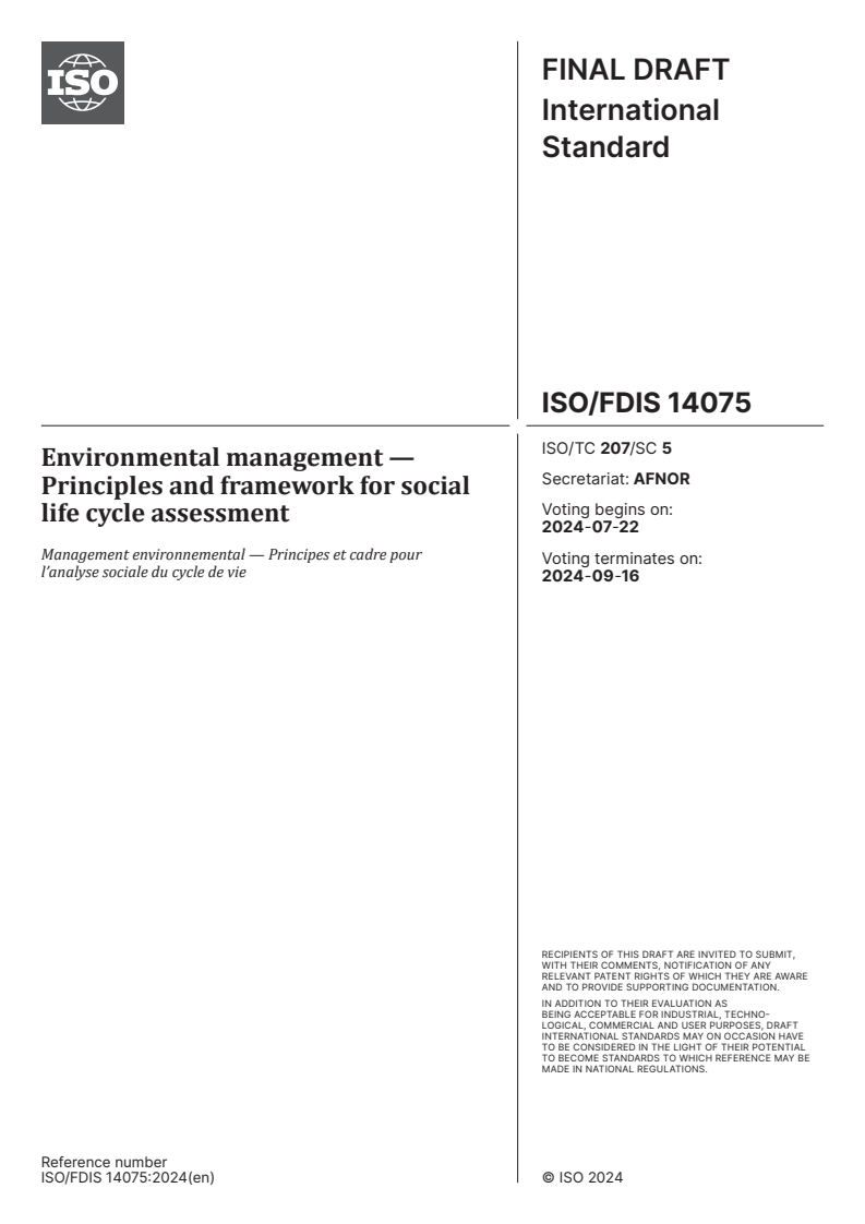 ISO 14075 - Environmental management — Principles and framework for ...