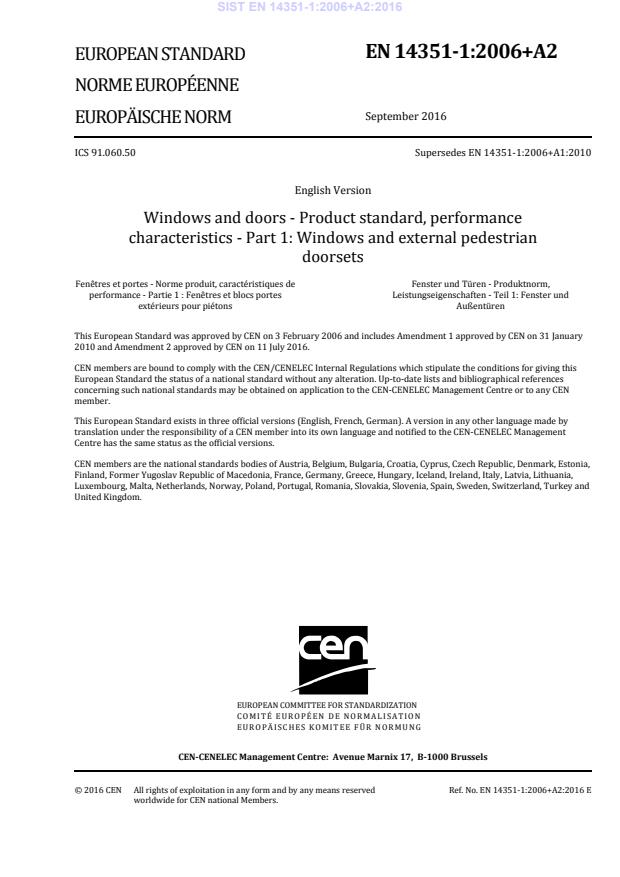 EN 14351 1 2006 A2 2016 Windows And Doors Performance Standard EN 14351 1 2006 A2 2016 Windows And Doors Performance Standard