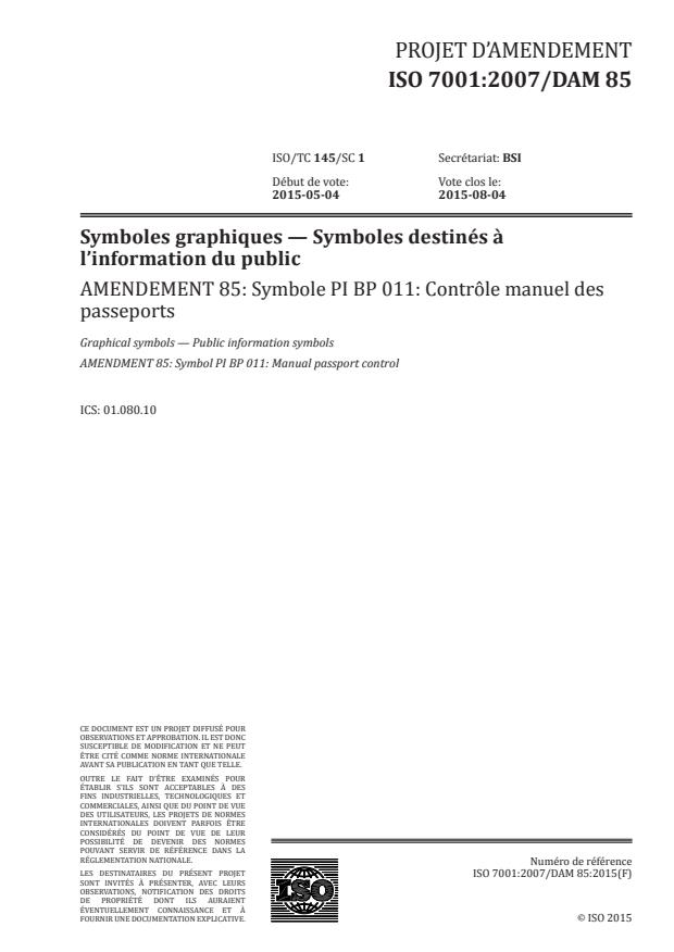 ISO 7001:2007/DAmd 85 - Symbol PI BP 011: Manual passport control