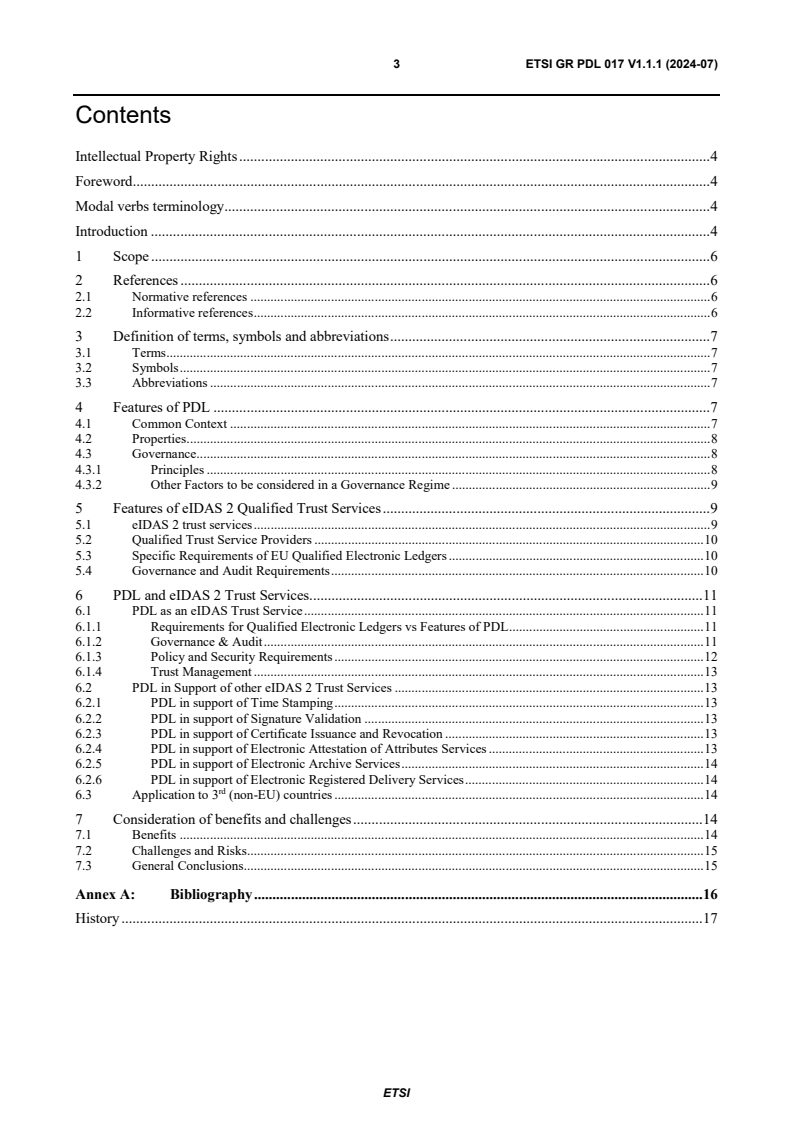 ETSI GR PDL 017 V1.1.1 (2024-07) - Permissioned Distributed Ledger (PDL ...