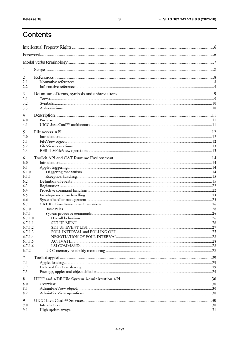 ETSI TS 102 241 V18.0.0 (2023-10) - Smart Cards; UICC Application ...
