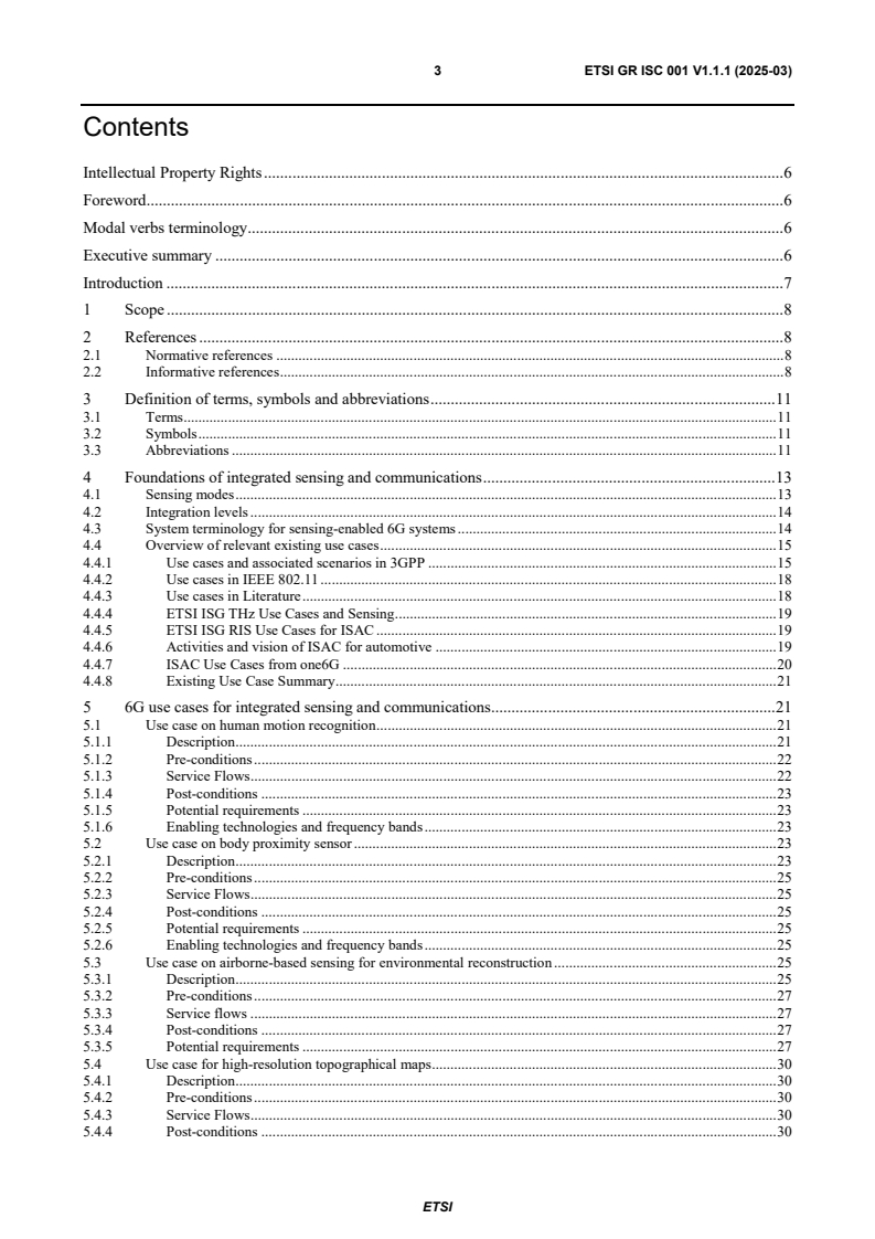 ETSI GR ISC 001 V1.1.1 (2025-03) - Integrated Sensing And Communications (ISAC); Use Cases and