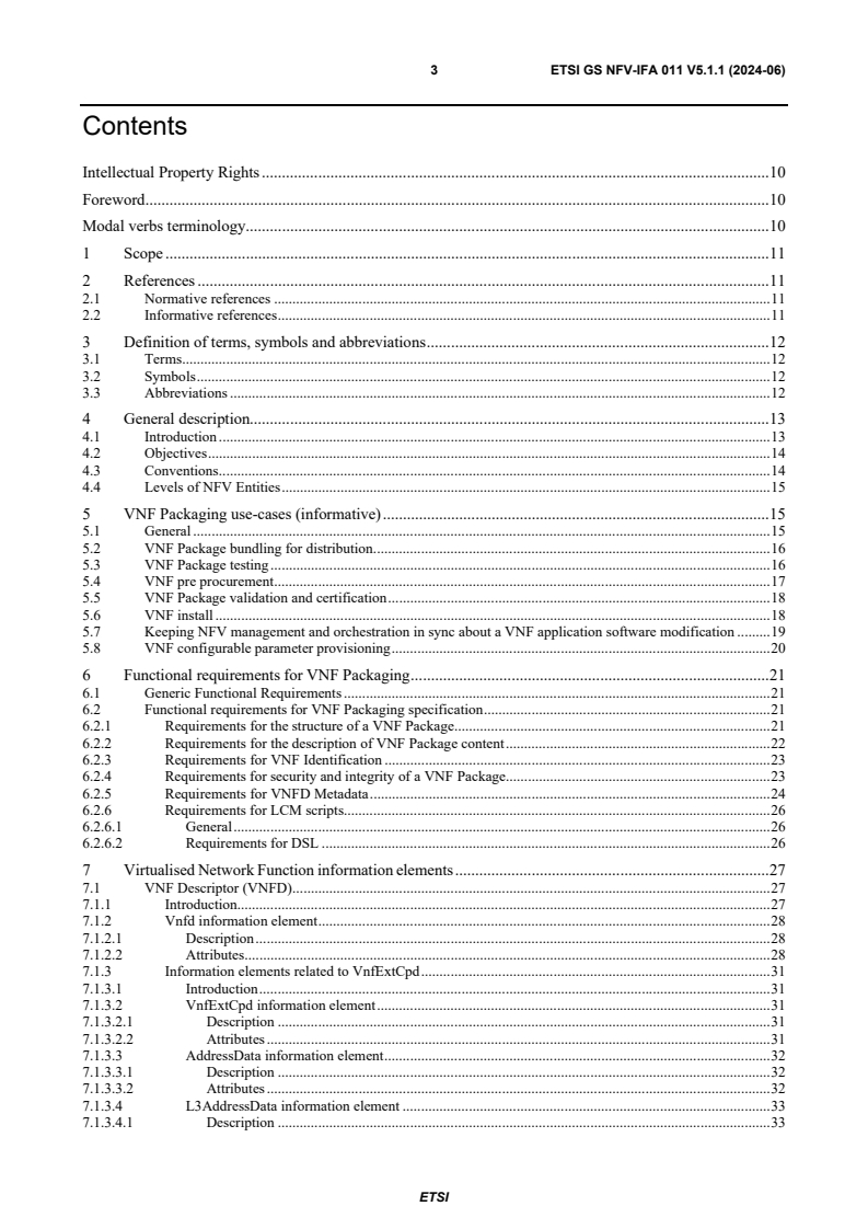 ETSI GS NFV-IFA 011 V5.1.1 (2024-06) - Network Functions Virtualisation (NFV) Release 5; Management