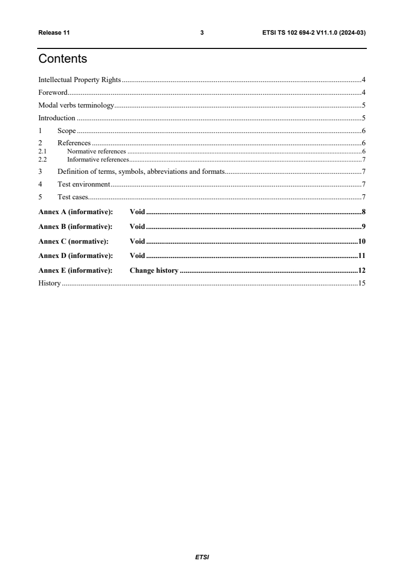 ETSI TS 102 694-2 V11.1.0 (2024-03) - Smart Cards; Test specification ...