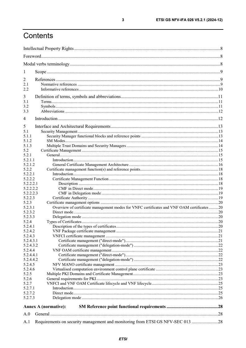 ETSI GS NFV-IFA 026 V5.2.1 (2024-12) - Network Functions Virtualisation (NFV) Release 5; Management