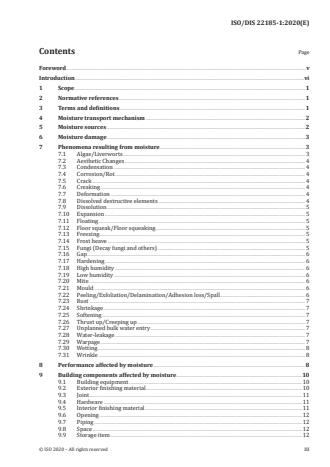ISO/DIS 22185-1 - Diagnosing moisture damage in buildings and implementing countermeasures