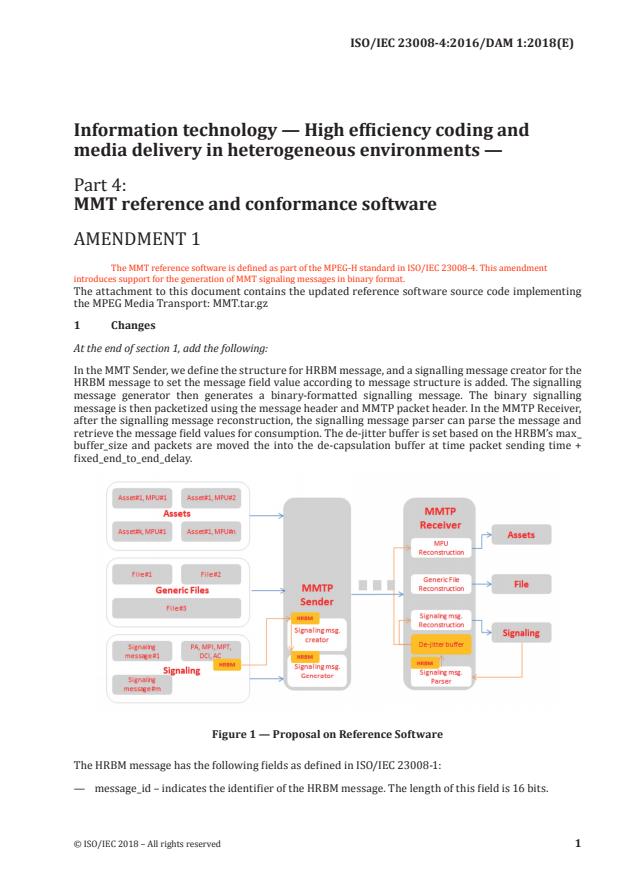 ISO/IEC 23008-4/DAmd 1 - MMT reference software with network capabilities