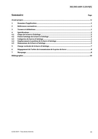 ISO/FDIS 6489-3 - Agricultural vehicles -- Mechanical connections ...