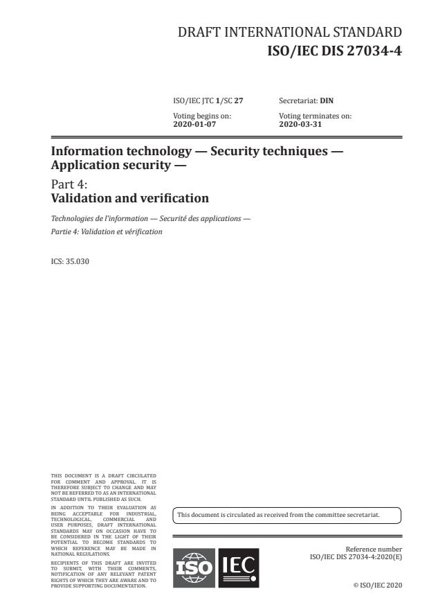 ISO/IEC DIS 27034-4 - Information technology -- Security techniques -- Application security