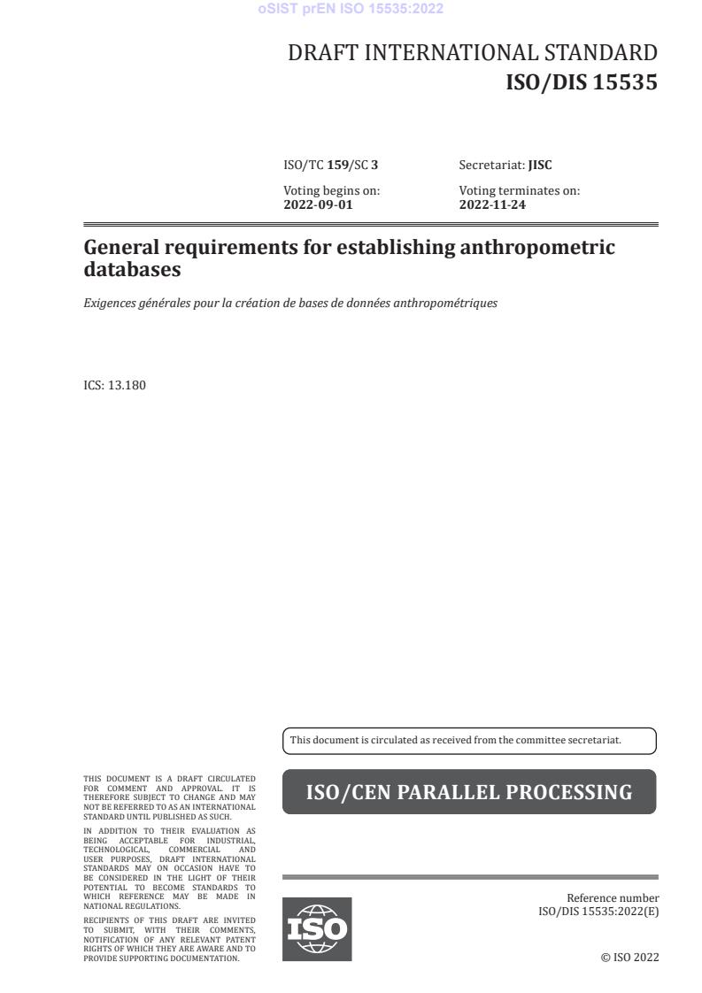 prEN ISO 15535 - General requirements for establishing anthropometric ...