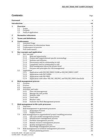 ISO/IEC/IEEE DIS 16085 - Systems and software engineering -- Life cycle processes -- Risk management