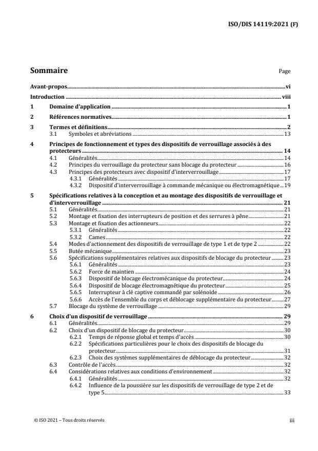 ISO/DIS 14119 - Safety of machinery -- Interlocking devices associated ...