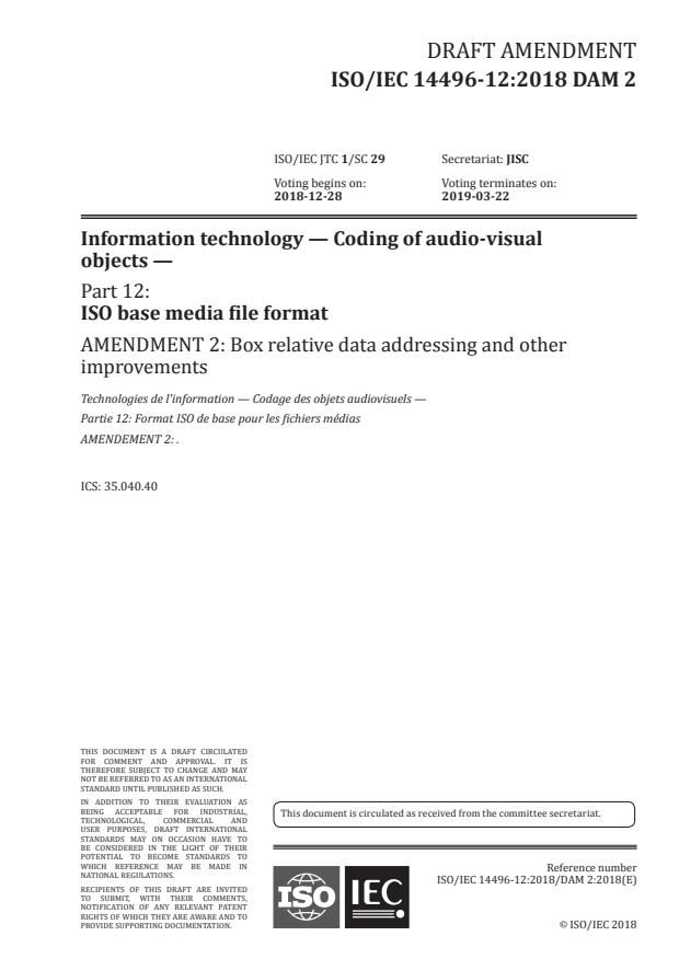 ISO/IEC FDIS 14496-12/DAmd 2 - Box relative data addressing and other improvements