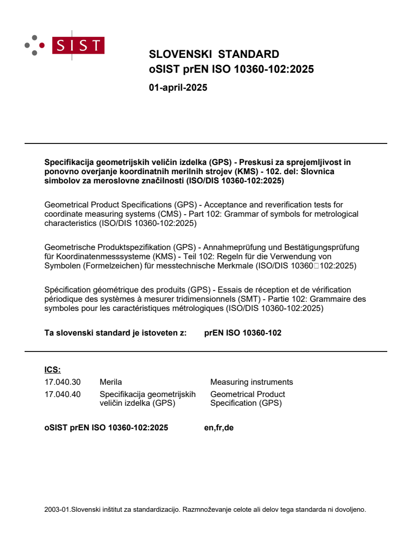 prEN ISO 10360-102 - Geometrical Product Specifications (GPS ...