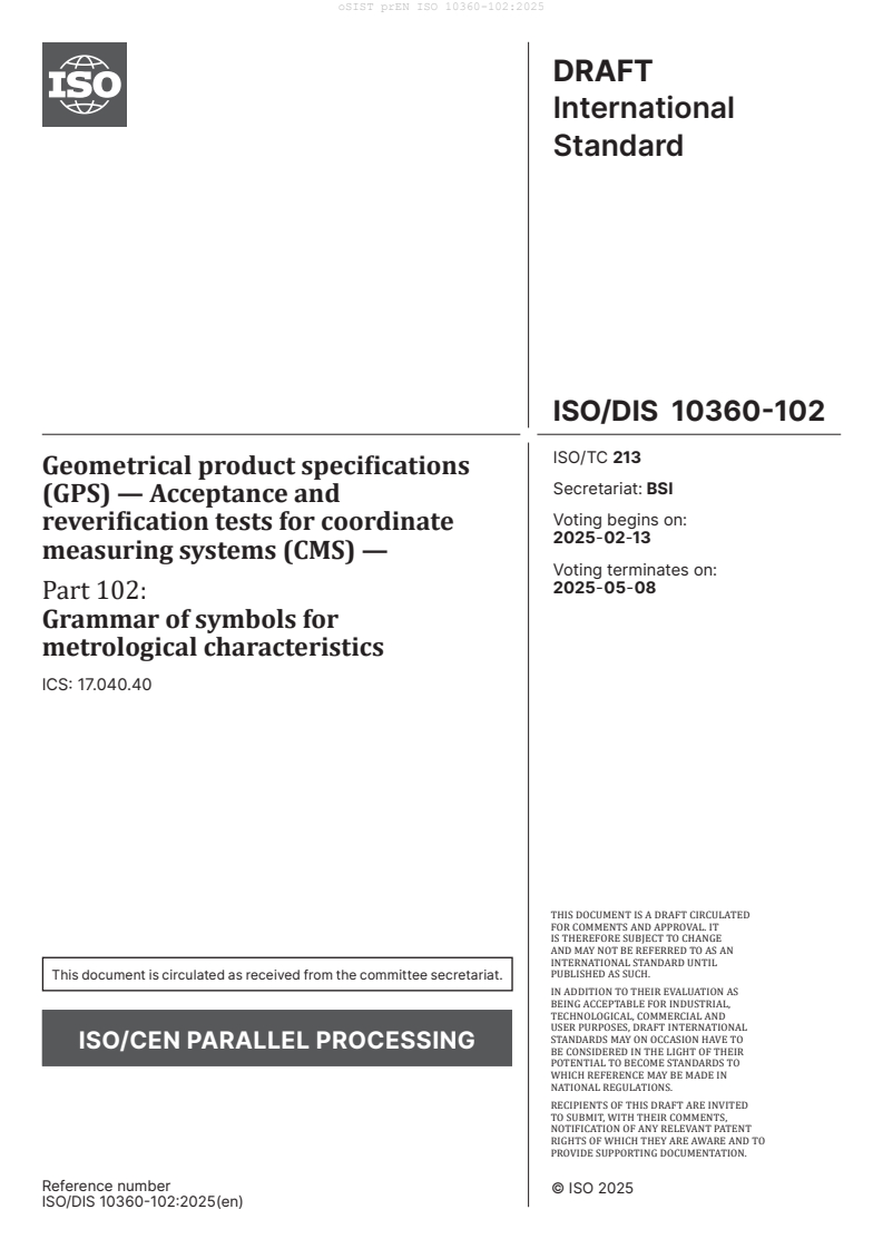 prEN ISO 10360-102 - Geometrical Product Specifications (GPS ...
