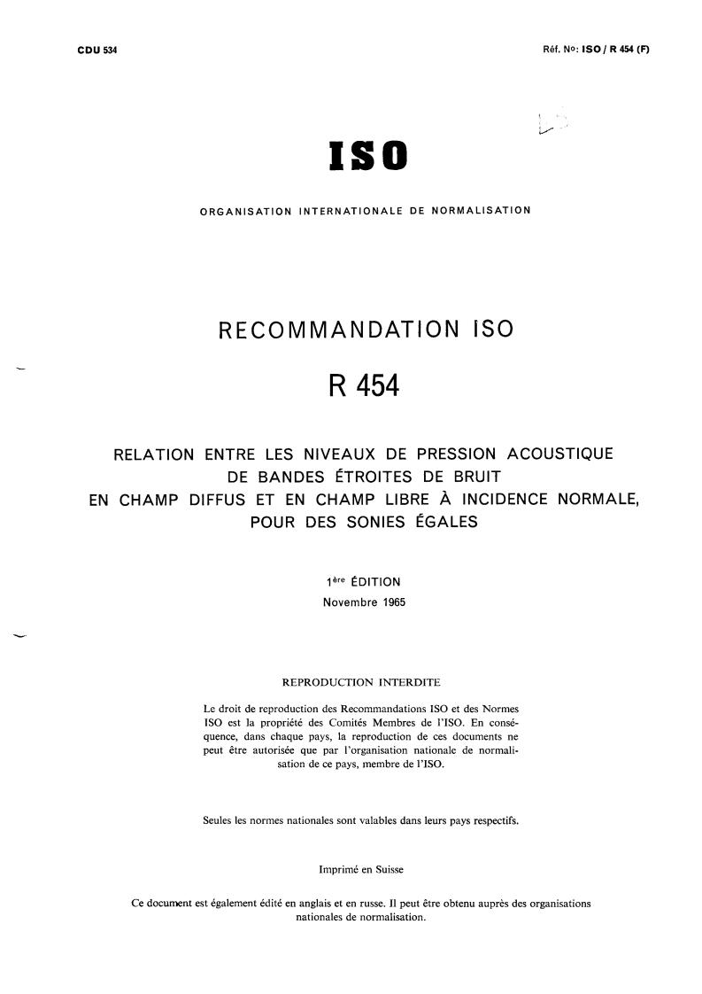 ISO/R 454:1965 - Title missing - Legacy paper document