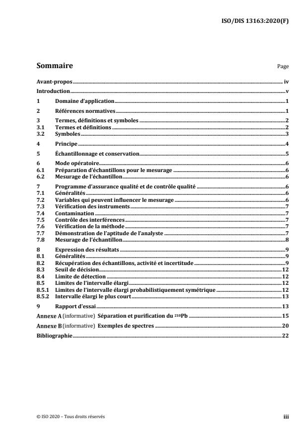 ISO/DIS 13163 - Water quality -- Lead-210 -- Test method using liquid ...