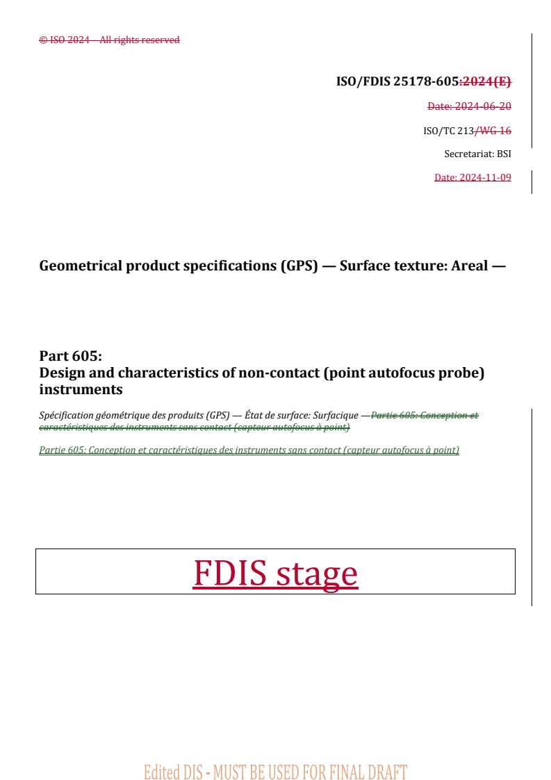 ISO 25178-605 - Geometrical product specifications (GPS) — Surface texture: Areal — Part 605: Design