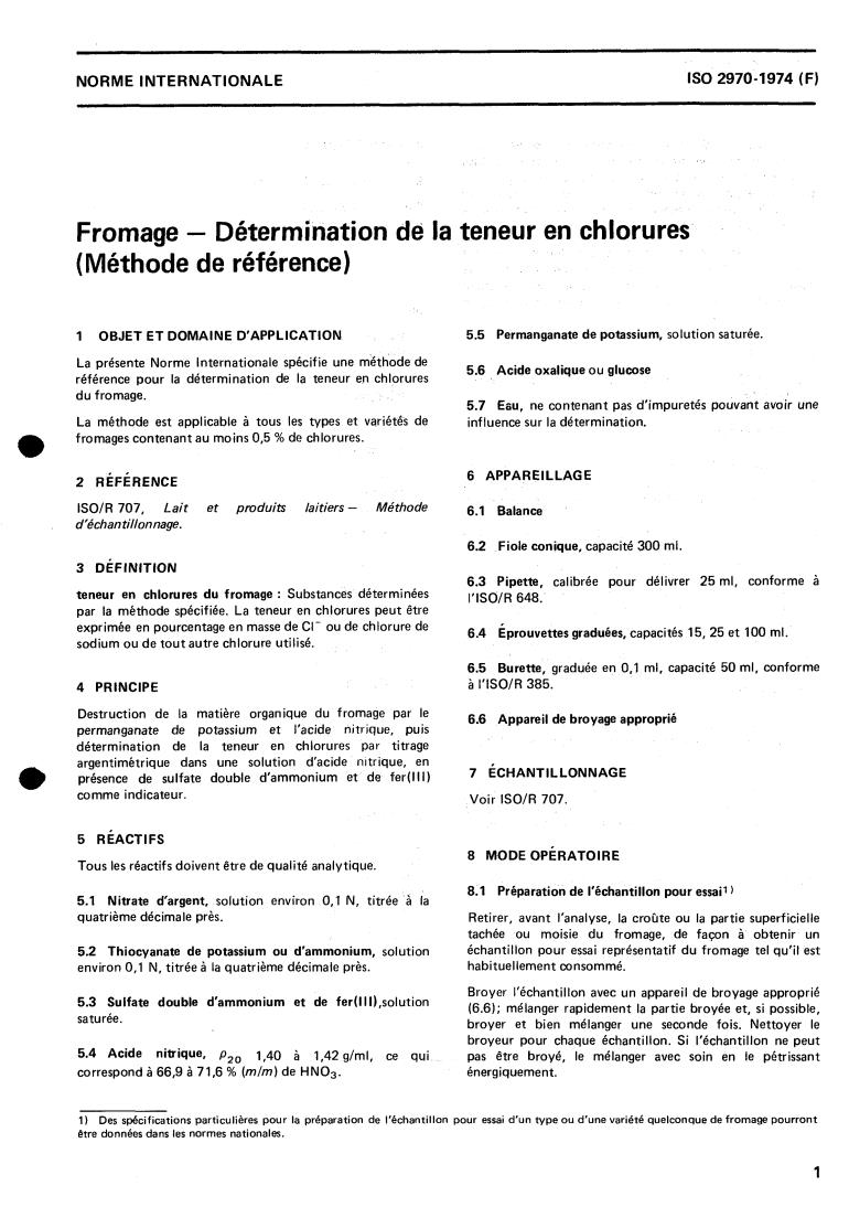 ISO 2970:1974 - Withdrawal of ISO 2970-1970