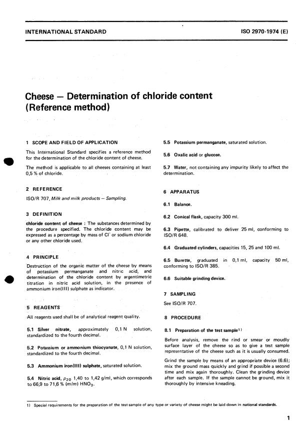 ISO 2970:1974 - Withdrawal of ISO 2970-1970