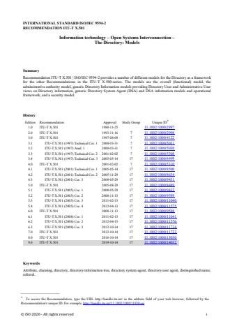 ISO/IEC 9594-2 - Information technology -- Open systems interconnection