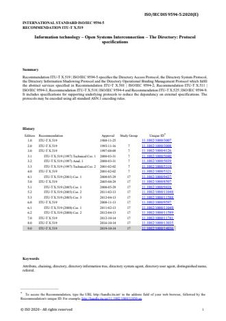 ISO/IEC 9594-5 - Information technology -- Open systems interconnection