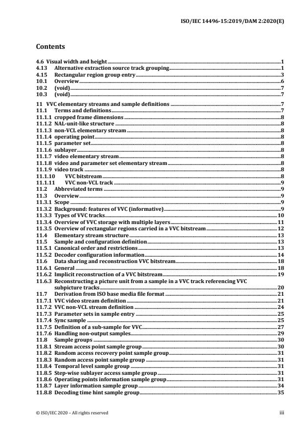 ISO/IEC 14496-15:2019/DAmd 2 - Carriage of VVC in ISOBMFF