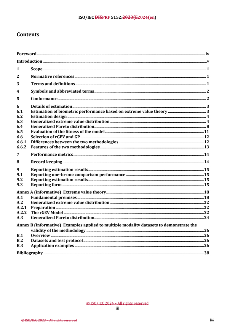 ISO/IEC 5152:2024 - Information technology — Biometric performance estimation methodologies using